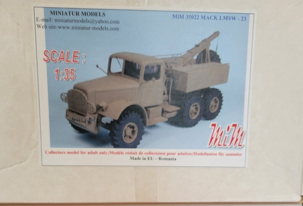 MACK LMSW-23 REFERENCE FOR MINIATUR 1/35 resin kit - WWII Allied ...