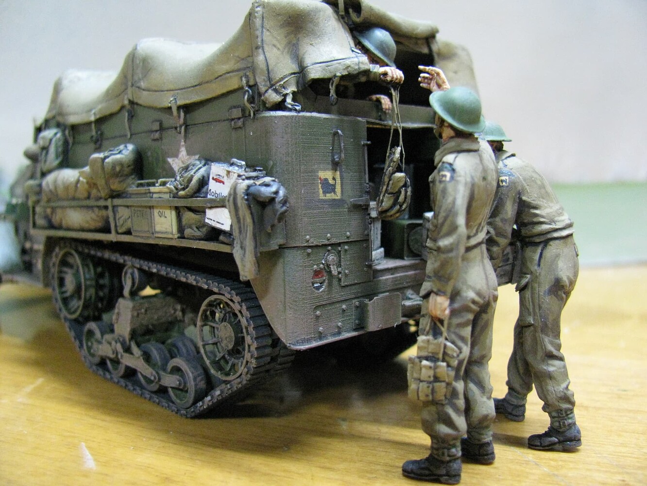 Starting a British style halftrack in Normandy (International Harvester ...